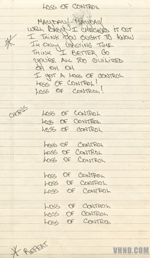 Loss Of Control | Van Halen News Desk