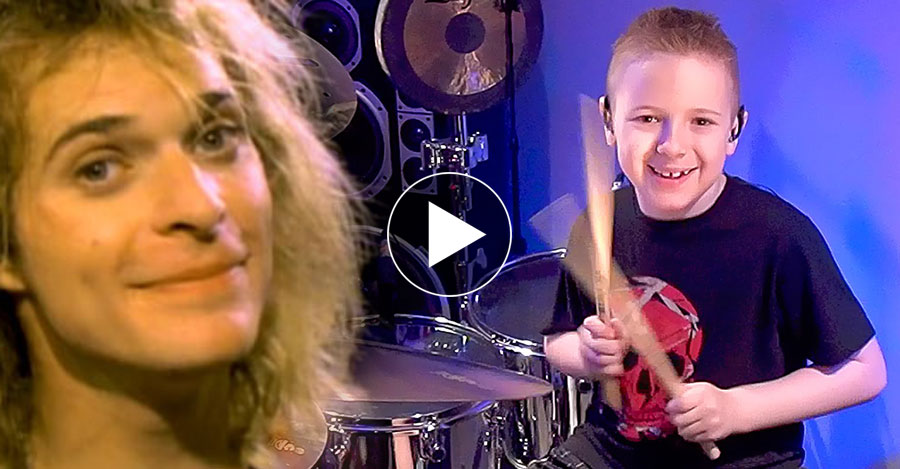 8-Year-Old Drummer Plays Van Halen's 'Jump'